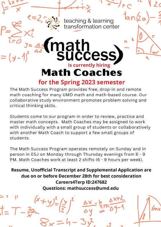 Become a Math Coach | Teaching & Learning Transformation Center